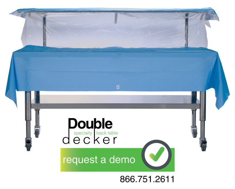 Double-Decker Back Tables For Operating Rooms - OR Specific